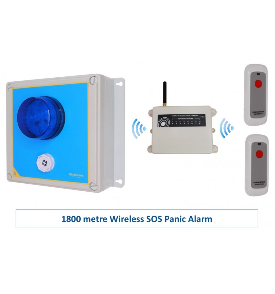 Extra Long Range S Range Wireless Panic Alarm & Portable Panic Button
